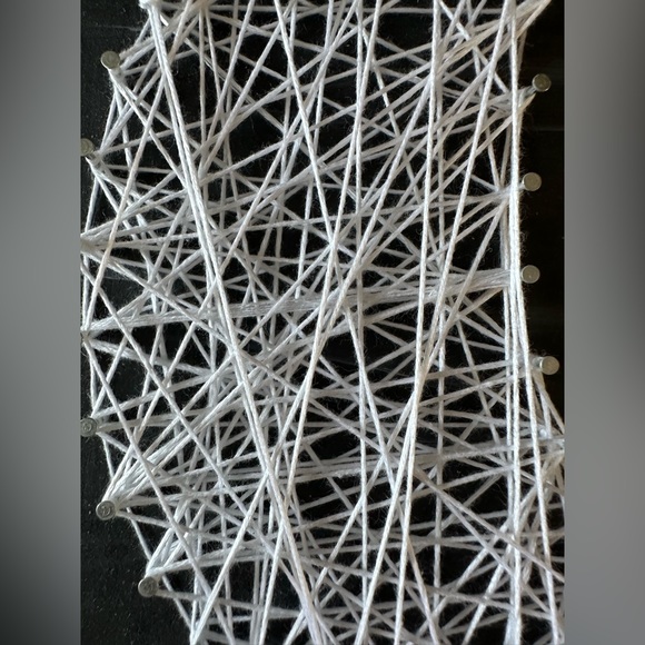 Wall Decor | Black Wooden 3d String Art Nursery Kids Wall Decor White ...